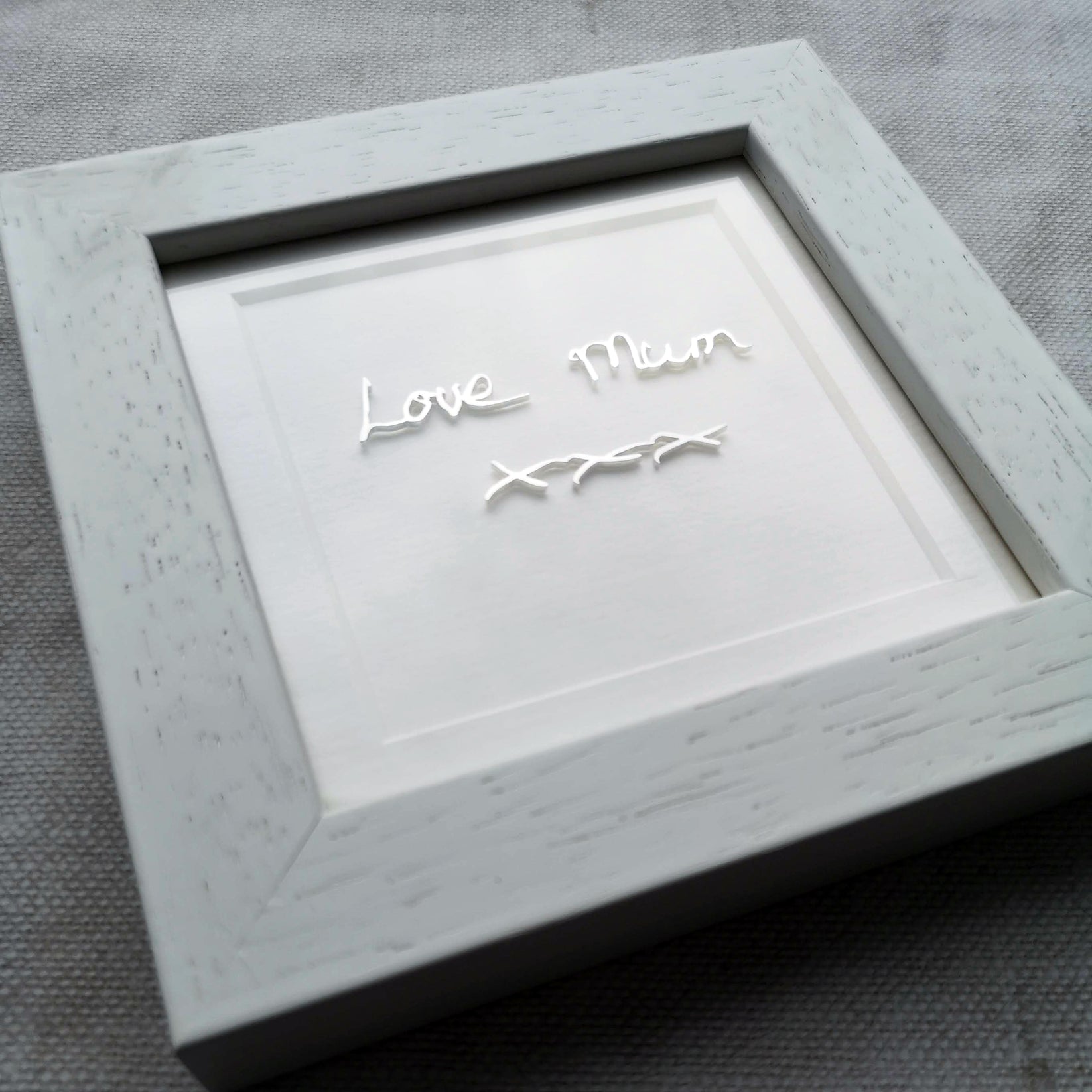 Framed Handwriting Memorial Keepsake in Sterling Silver – Made By Daisy ...