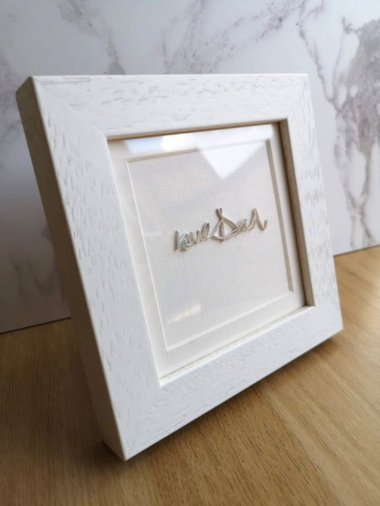 Framed Handwriting Memorial Keepsake in Sterling Silver – Made By Daisy ...