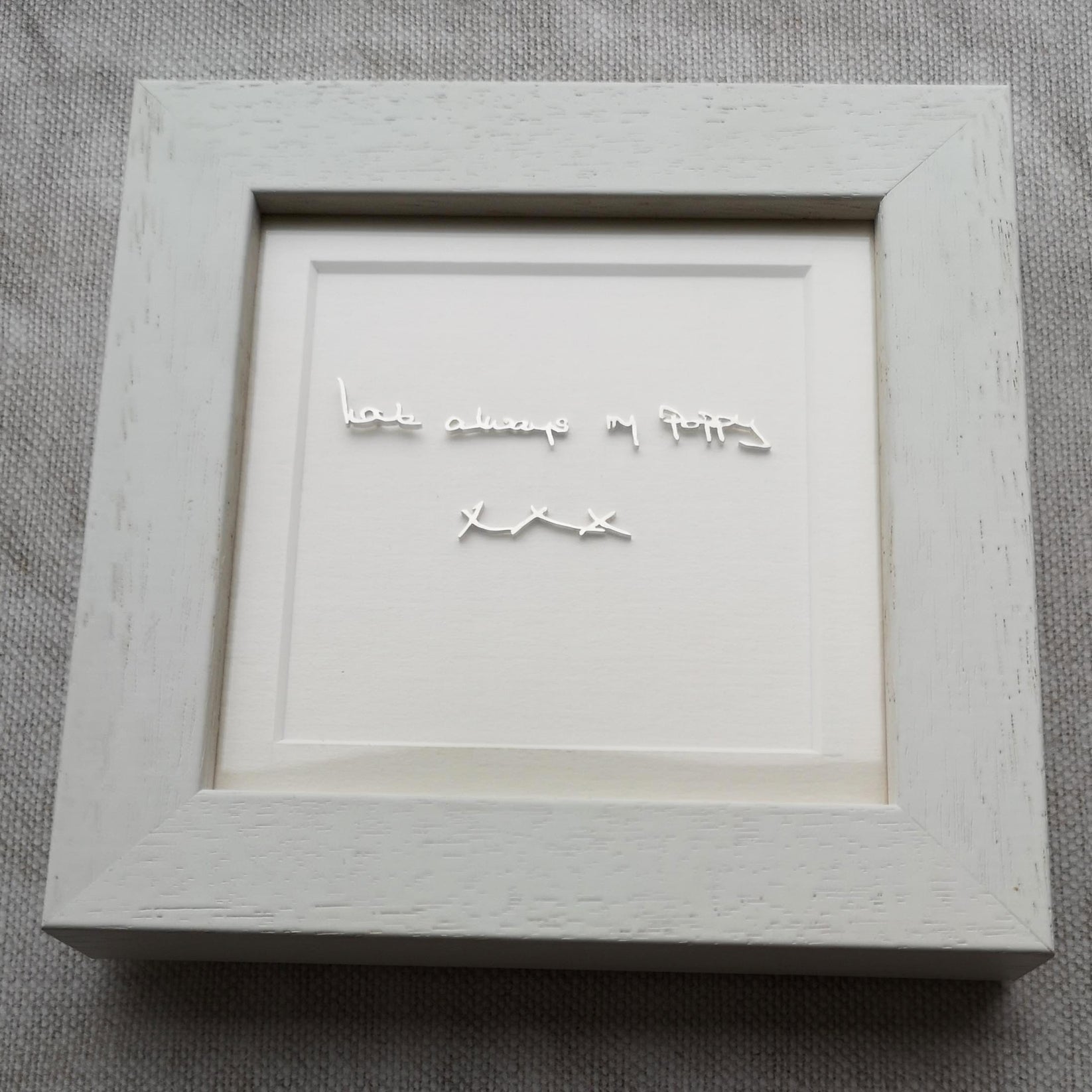 Framed Handwriting Memorial Keepsake in Sterling Silver – Made By Daisy ...