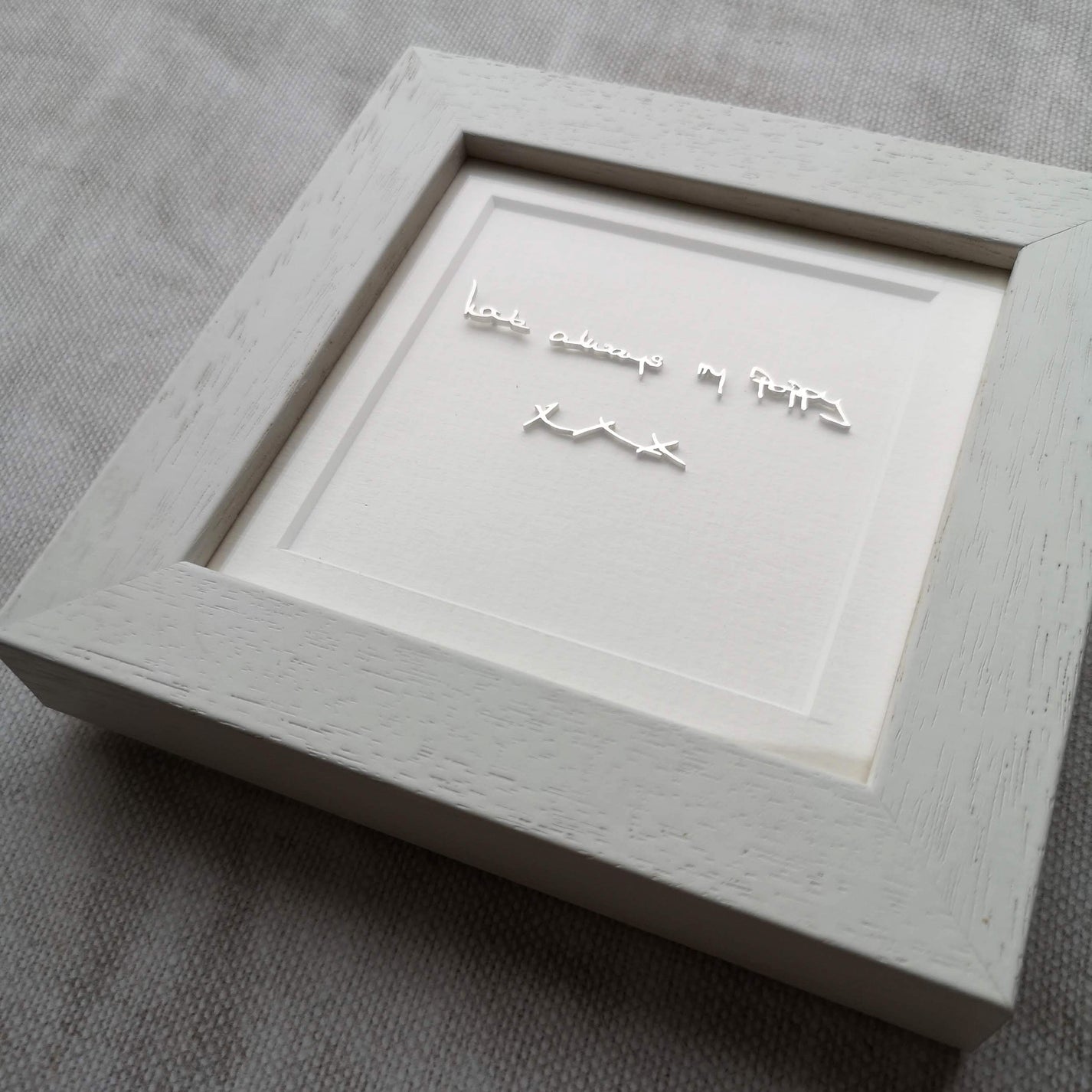Framed Handwriting Memorial Keepsake in Sterling Silver – Made By Daisy ...